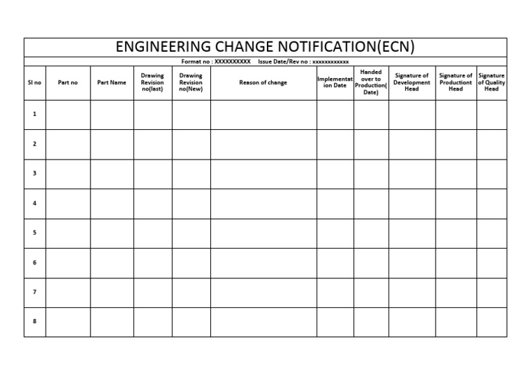 Engineering Change Notice | PDF | Technology & Engineering