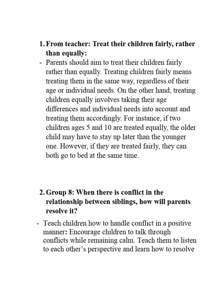 Answer The Question | PDF | Sibling | Behavior Modification