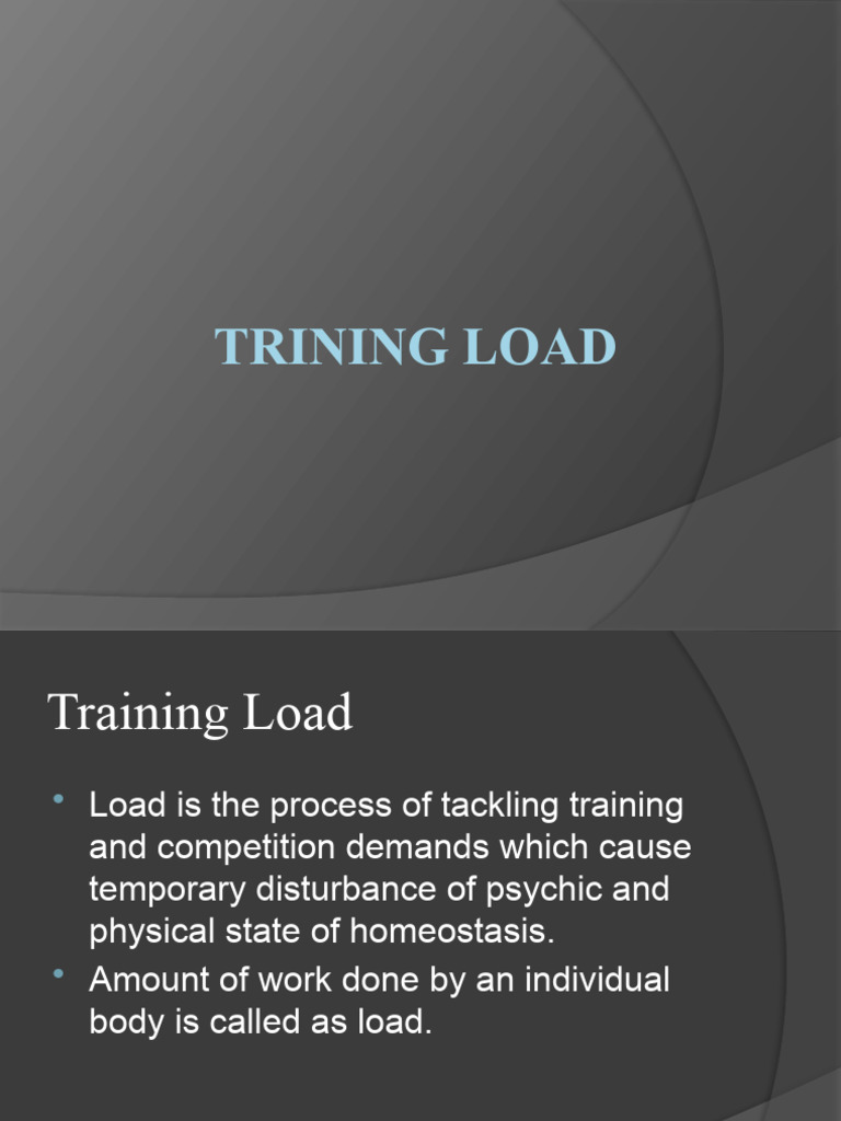 Understanding Training Load Principles | PDF | Clinical Medicine