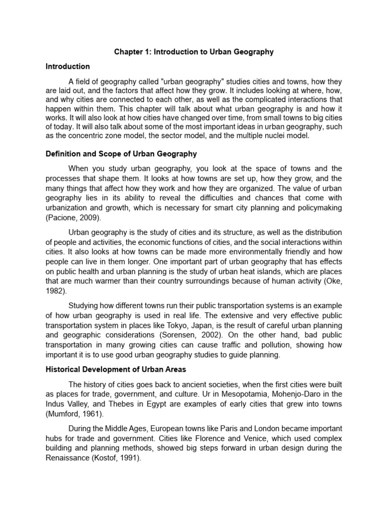 Chapter 1 Introduction To Urban Geography | PDF | Shanghai | Rome
