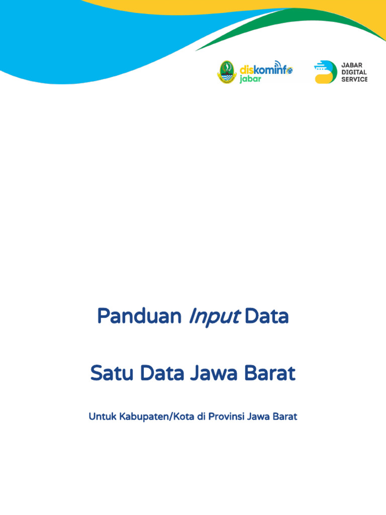 Panduan Input Data Satu Data Jabar | PDF | Pengelolaan Keuangan & Uang