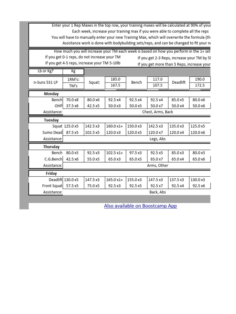 NSuns Linear Progression (LP) Complete Bundle (4 Day, 5 Day, 6 Day ...