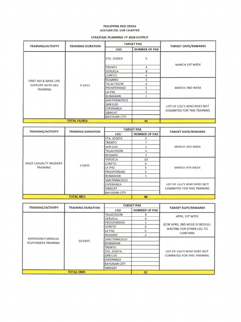 Strategic Planning Cy 2024 Output | PDF