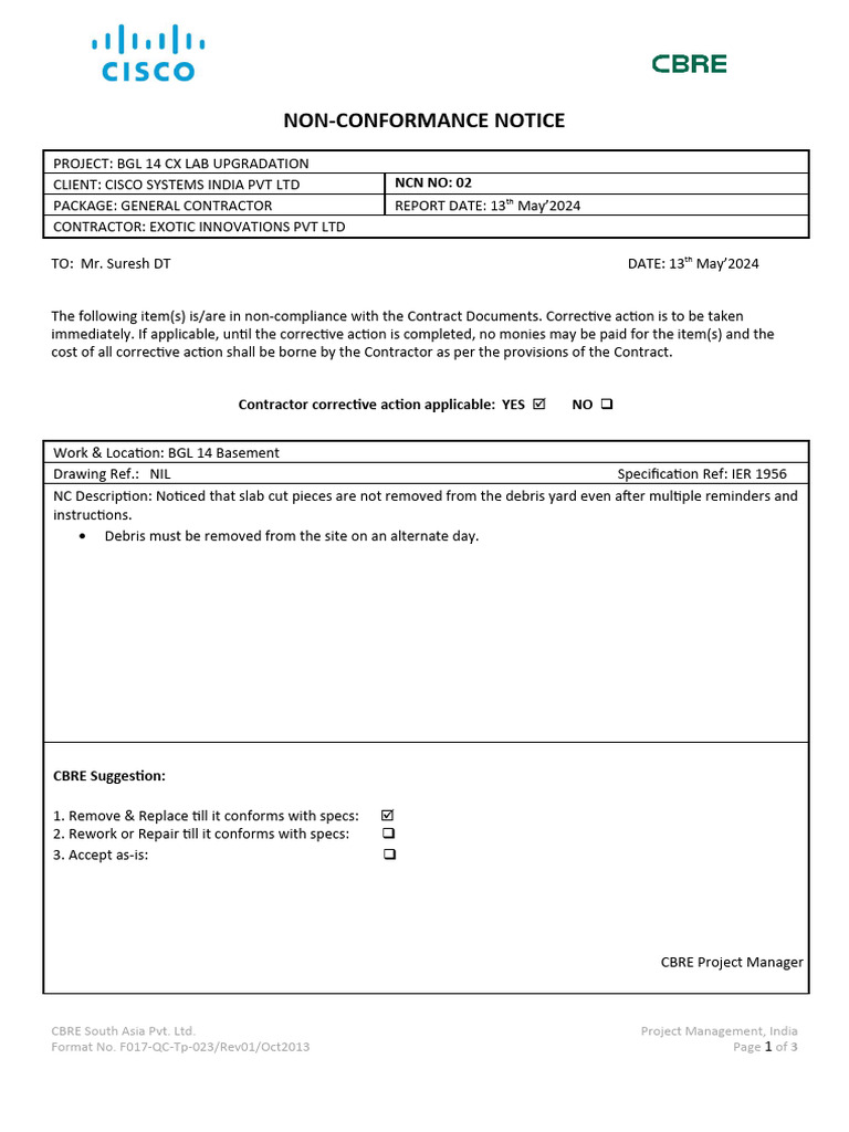Cisco BGL 14 CX Lab Upgradation - NCN 02 | PDF | Business