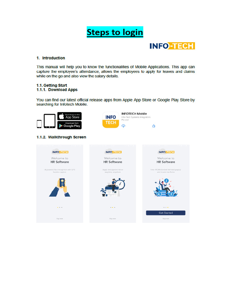 Steps To Login & Attendance | PDF | Computers