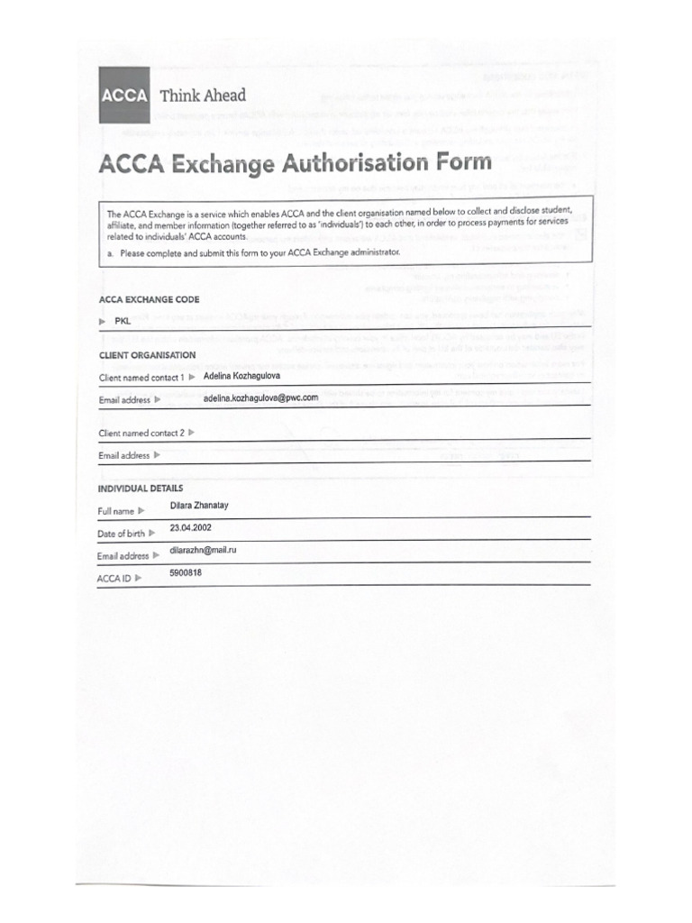 ACCA Think Ahead | PDF