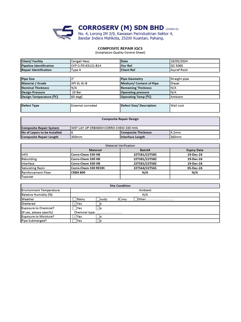 Iqcs 2'' tpp5 | PDF | Pipe (Fluid Conveyance) | Materials