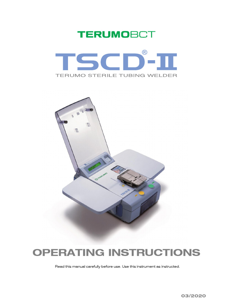 Terumo Penpol TSCD-II USER MANUAL | PDF | Pipe (Fluid Conveyance ...