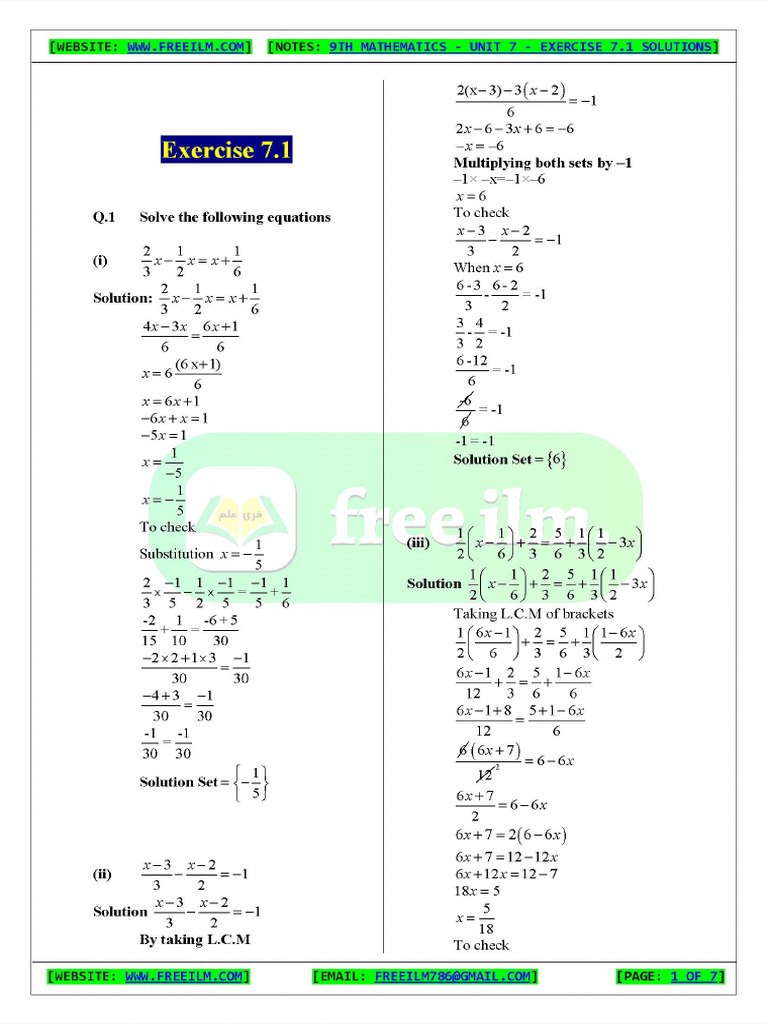 9th Math, CH 7, Ex 7.1 | PDF