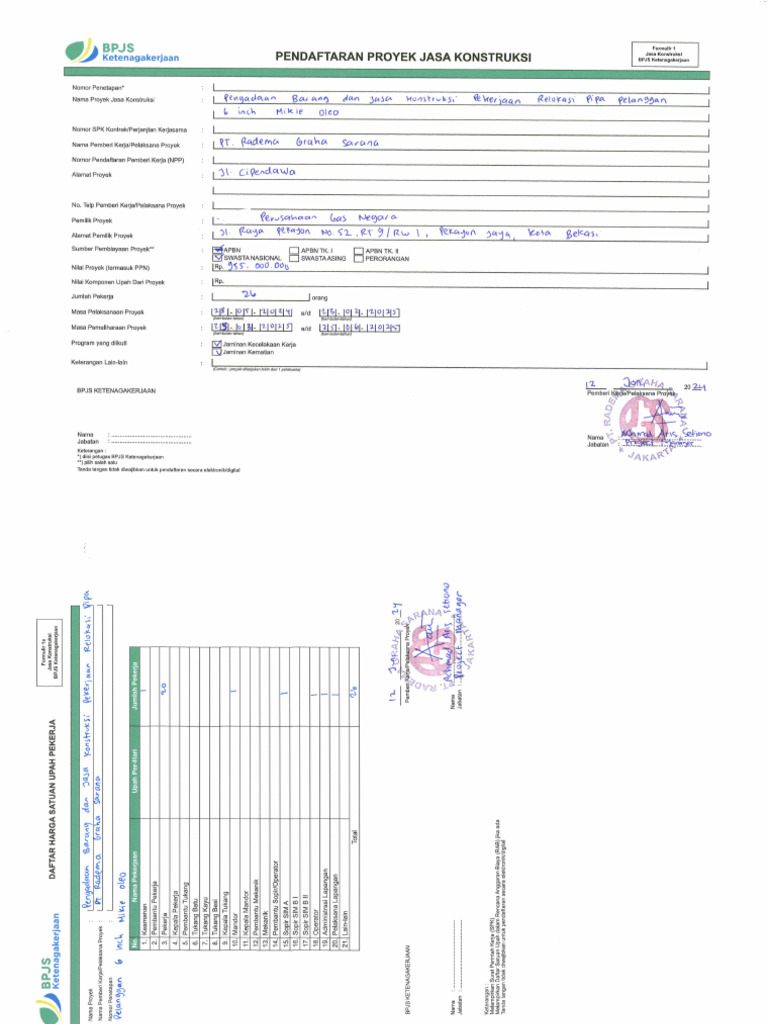 Formulir Pendaftaran BPJS Mikie Oleo | PDF