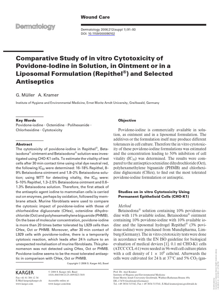 Cytoxicity in Vitro Testing Ointments | PDF | Biology