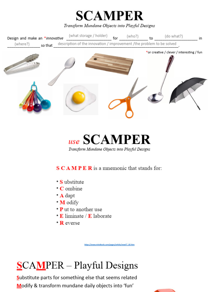 Scamper For Ideation | PDF | Cognitive Science | Cognition