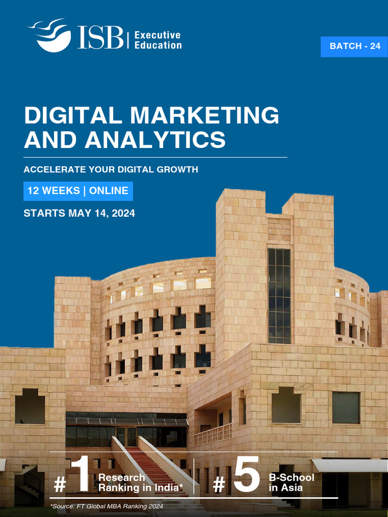 ISB DMA Brochure Batch 24 | PDF | Digital Marketing | Marketing