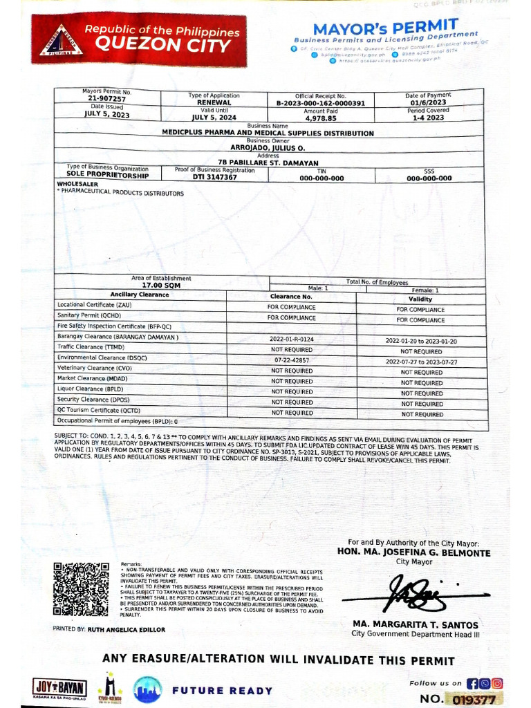 Business Permit | PDF