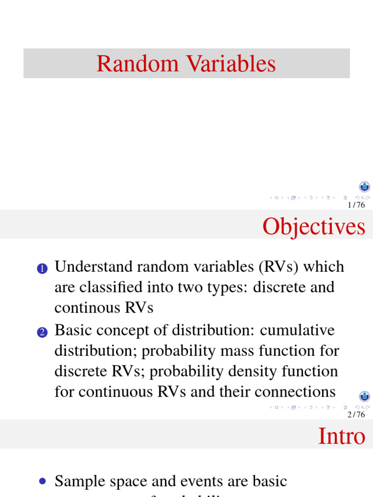 4-Random Variables | Download Free PDF | Probability Distribution | Random Variable