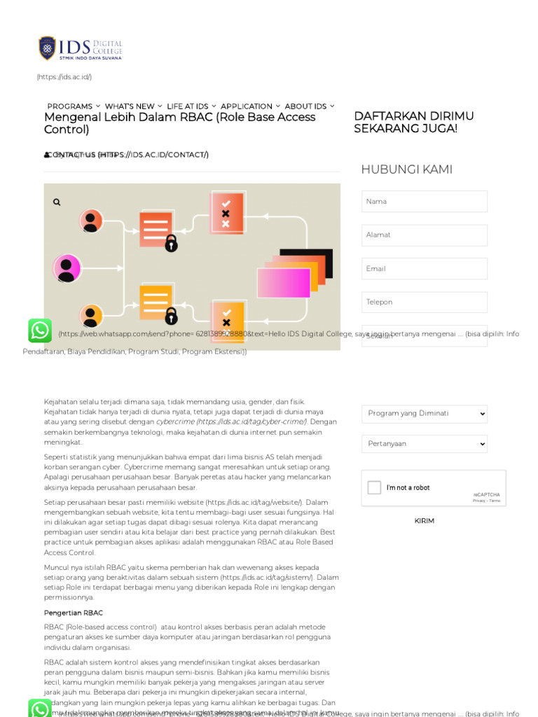 Mengenal RBAC (Role Base Access Control) - IDS Digital College | PDF