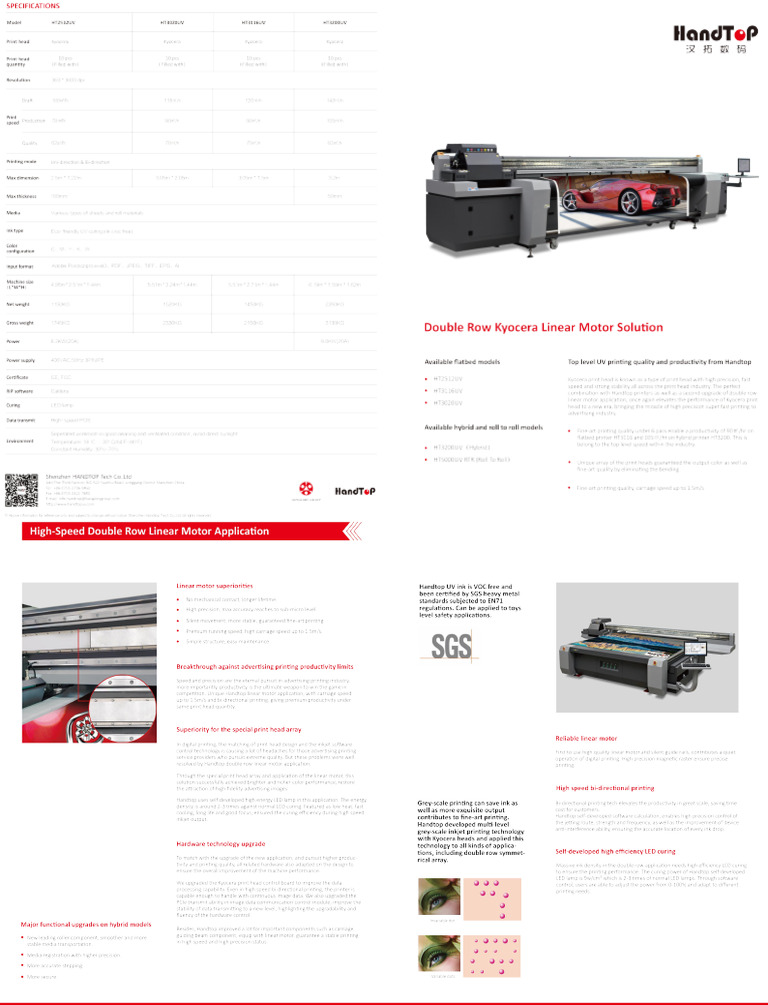 HandTop HT3020UV FK10 Flatbed | PDF