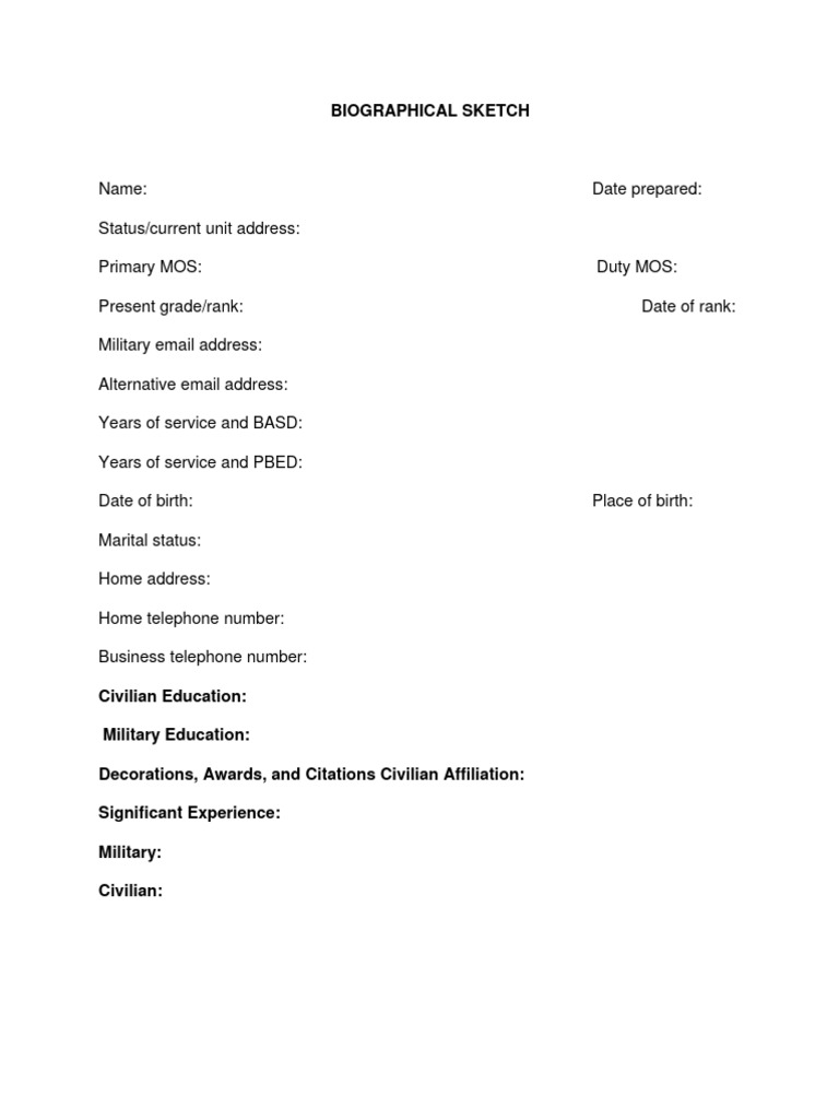 Sample Mil Bio | PDF