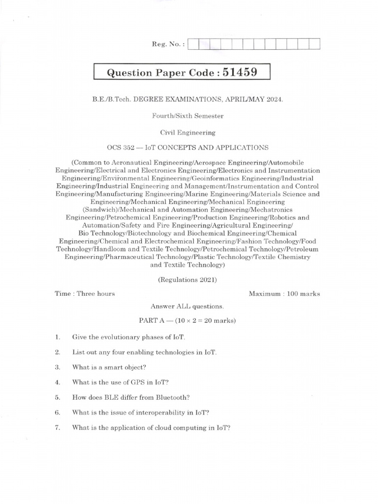 Ocs352 Iot Apr 2024 | PDF