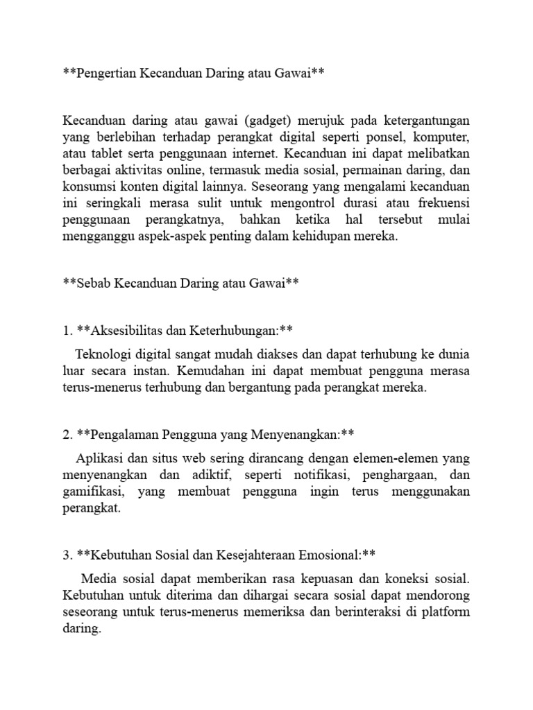 Mengatasi Kecanduan Gawai | PDF