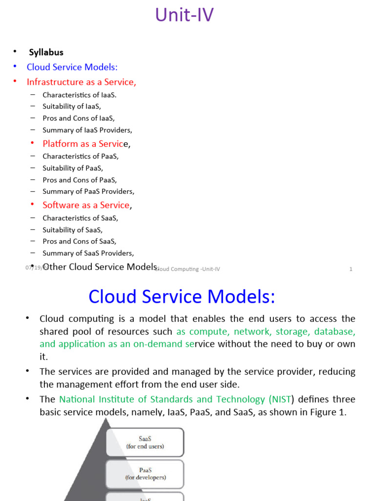 Cloud Computing Unit-4 | PDF | Cloud Computing | Platform As A Service