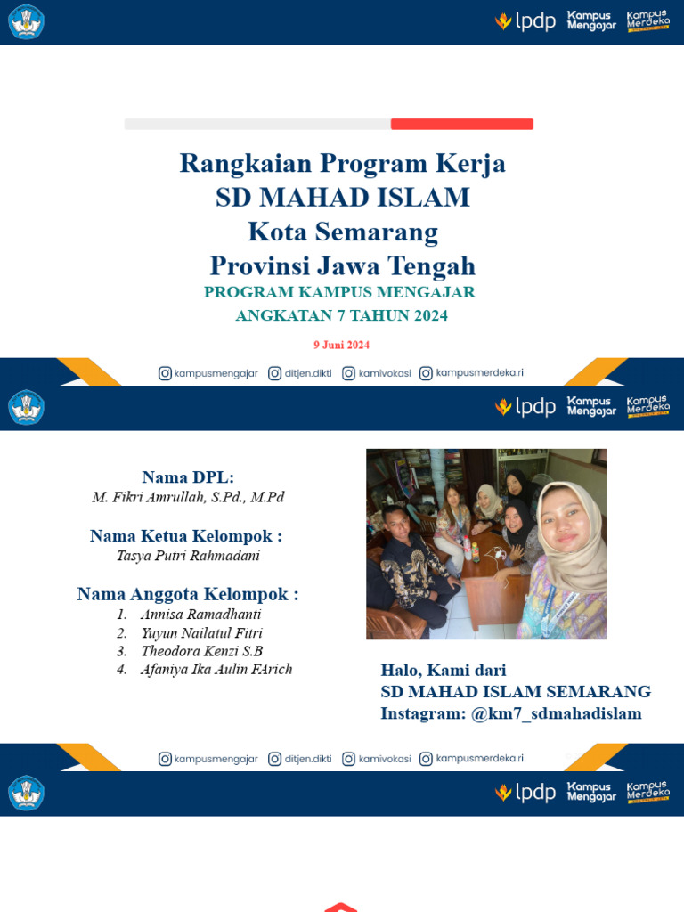 Rangkaian Program Kerja KM 7 SD Mahad Islam | PDF