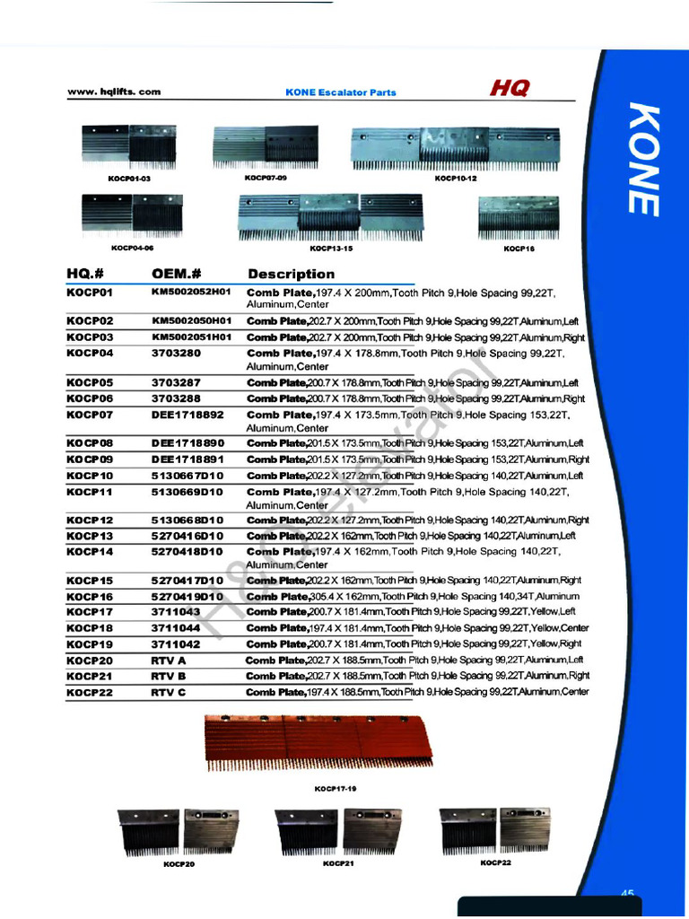Kone Escalator Parts | PDF