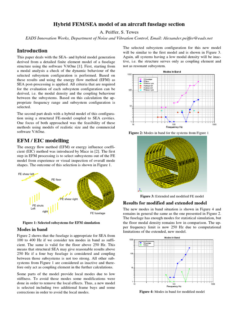 Hybrid FEM/SEA Model of An Aircraft Fuselage Section | PDF | Finite ...
