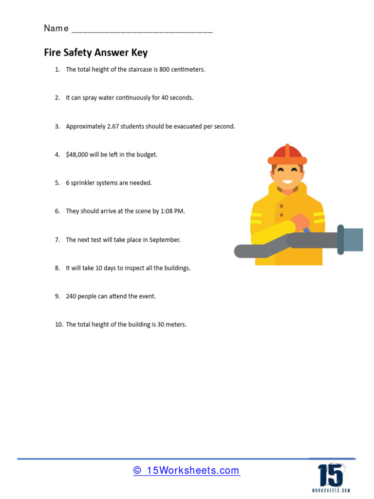 Fire Safety Answer Key Guide | PDF