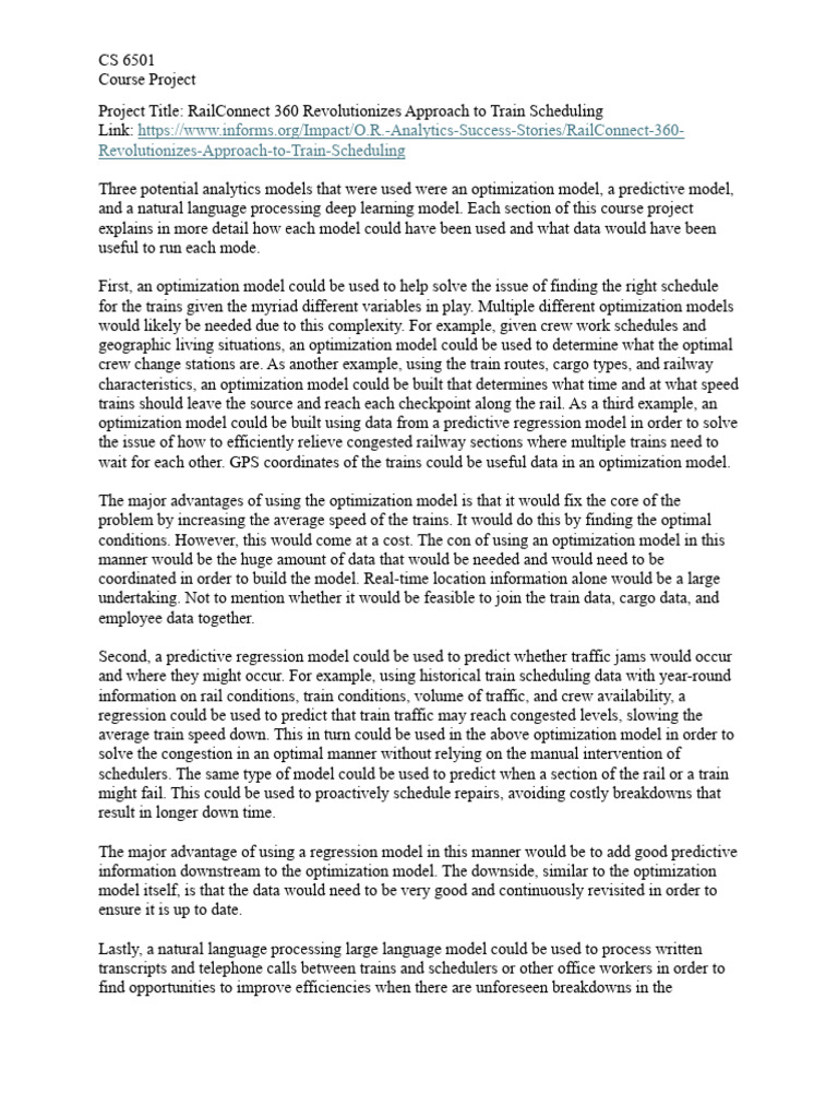 Course Project-1 | PDF | Mathematical Optimization | Train