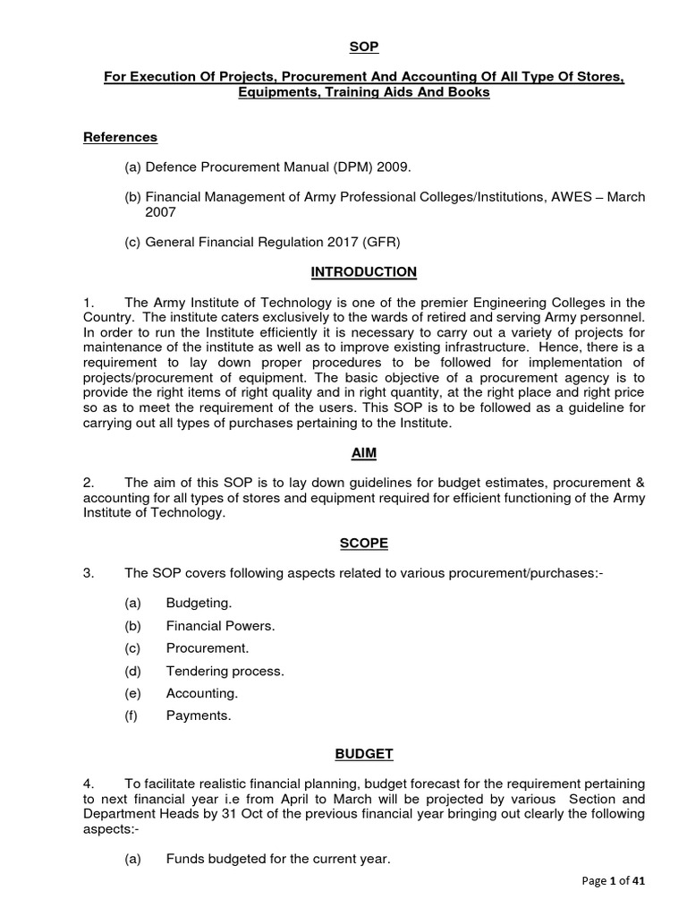 sop forecost | PDF | Procurement | Voucher