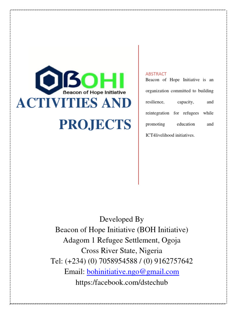 About BOH Initiative | PDF | Refugee | Internally Displaced Person
