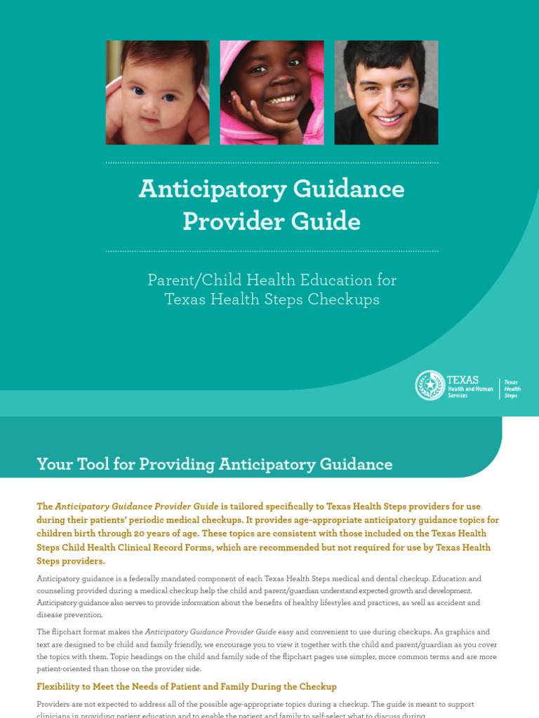 Texas Health Steps Anticipatory Guidance Guide | PDF | Breastfeeding ...