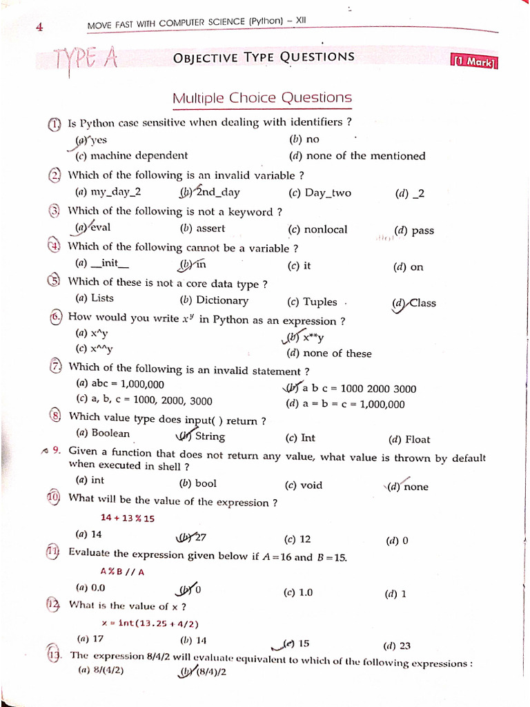 Python revision-mcq- move fast with CS | PDF Python revision-mcq- move fast with CS | PDF