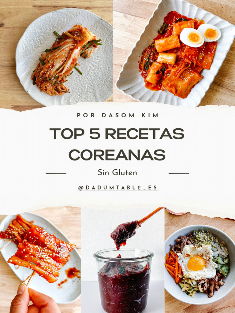 Recetas Coreanas Sin Gluten | PDF | Cocina coreana | Cocinando