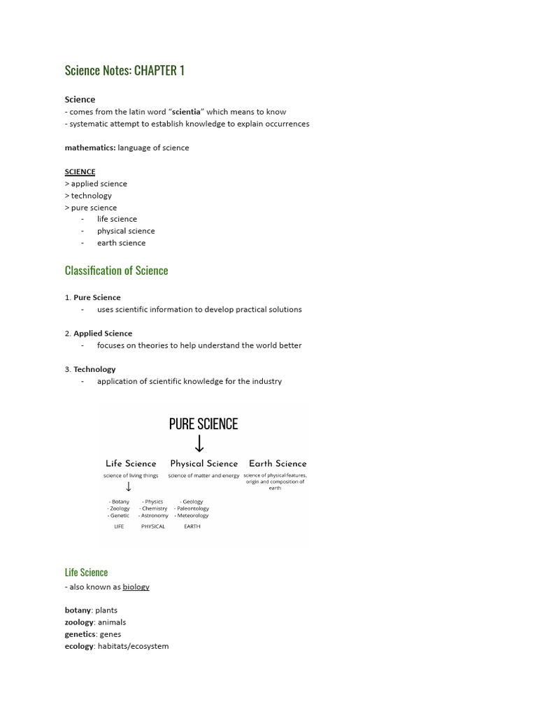 Science - Chapter 1 | PDF | Science | Earth Sciences