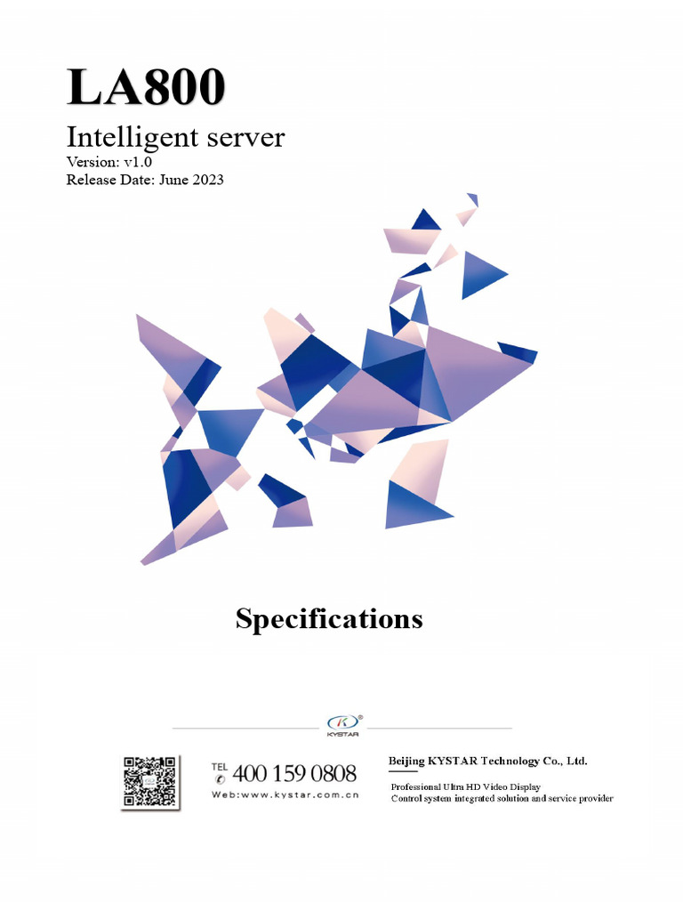 LA800 Intelligent Server Specs Overview | PDF | Wi Fi | Hdmi