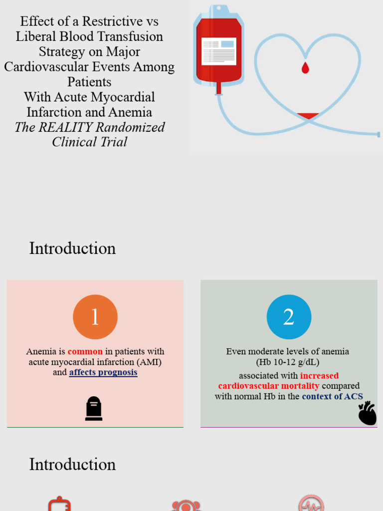 Effect of A Restrictive Vs Liberal Blood Transfusion | PDF | Myocardial ...
