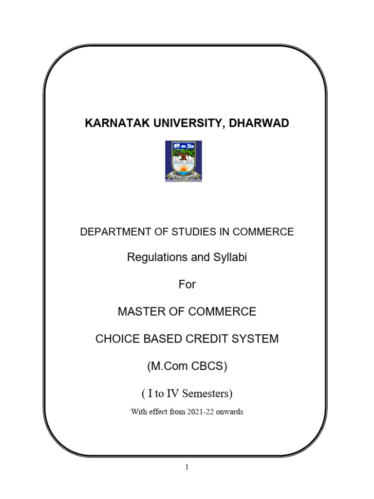 Commerce M.com Syllabus | PDF | Marketing | Strategic Management