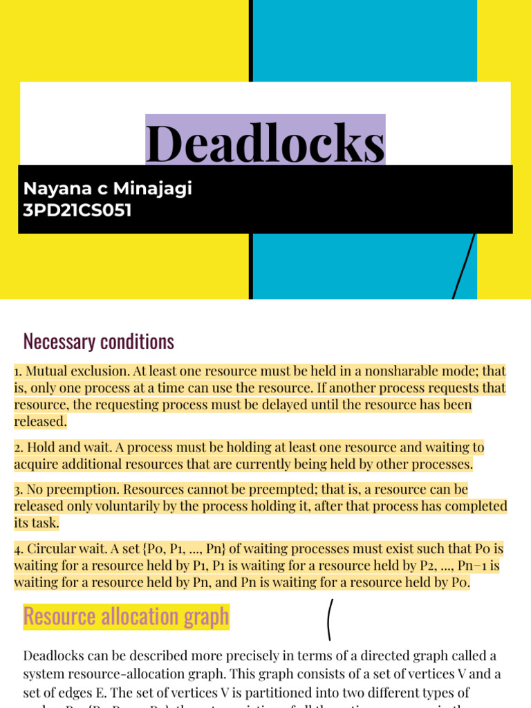 Deadlocks 2 | PDF | Algorithms | Mathematical Relations