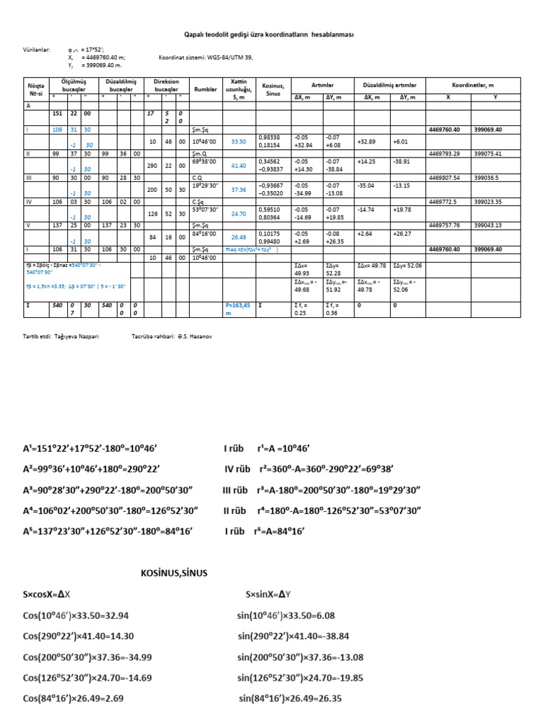 Qapalı Teodolit | PDF