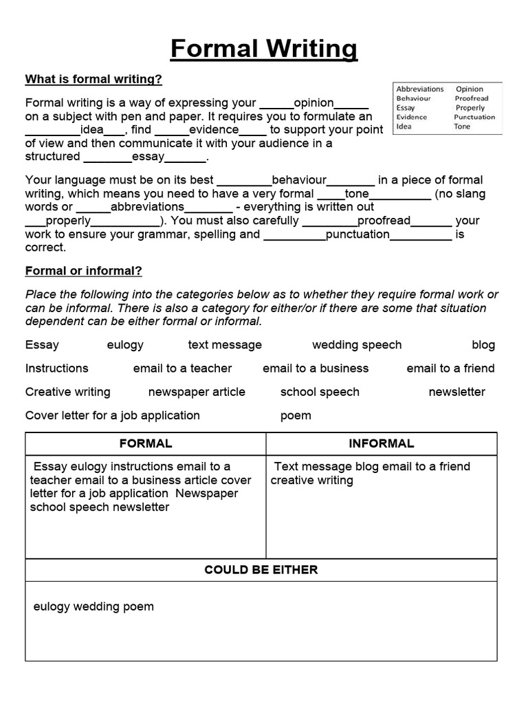 Formal Writing | PDF | Linguistics | Human Communication