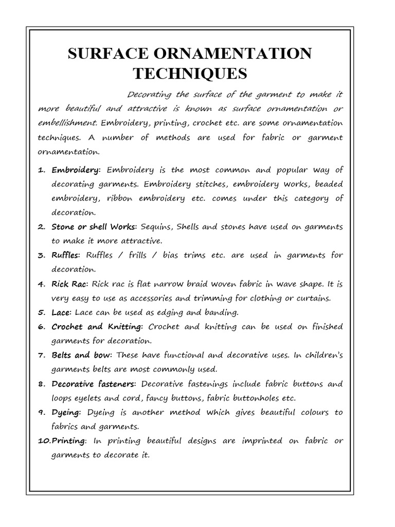 06 - Surface Ornamentation Techniques | PDF