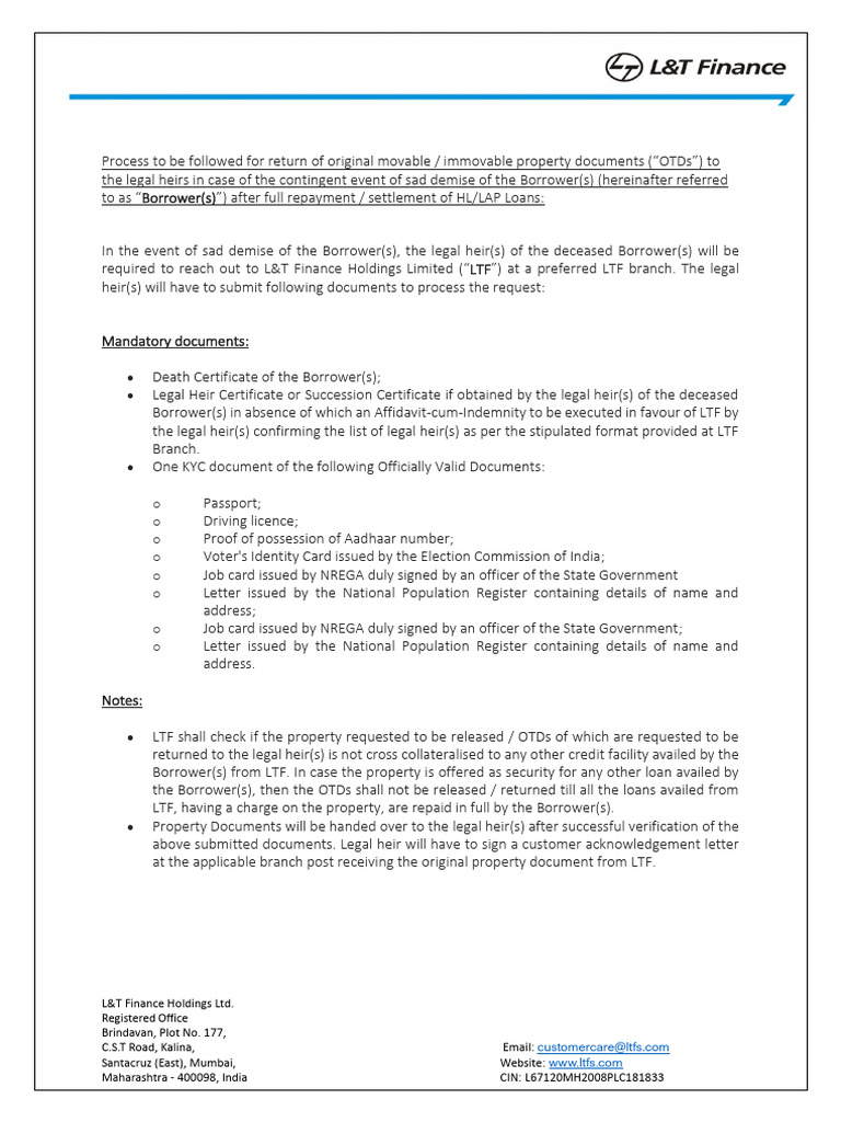 Return of Property Documents | PDF | Government And Personhood