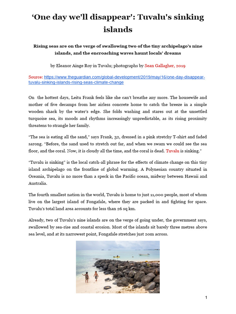 What's Going On in Tuvalu? | PDF | Earth Sciences | Physical Geography