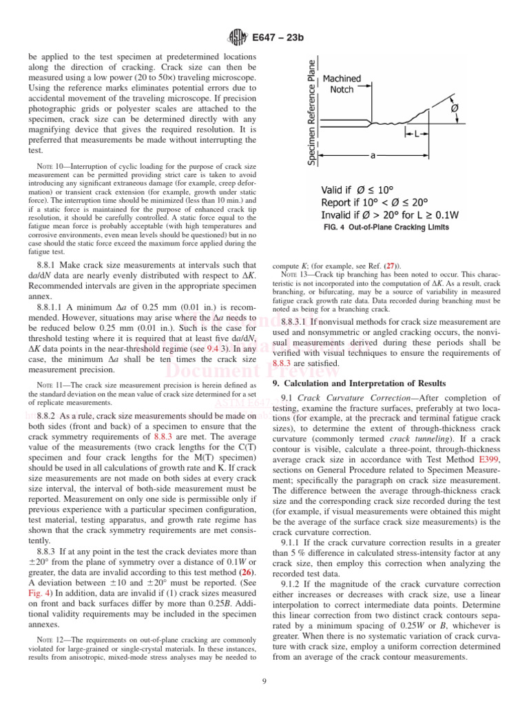 ASTM-E647-23b-9 | Download Free PDF | Fracture | Fatigue (Material)