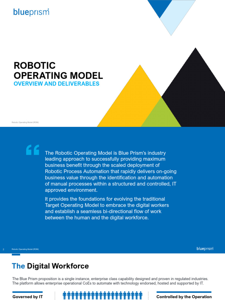 Blue Prism - ROM Overview and Deliverables | PDF | Automation | Cloud ...