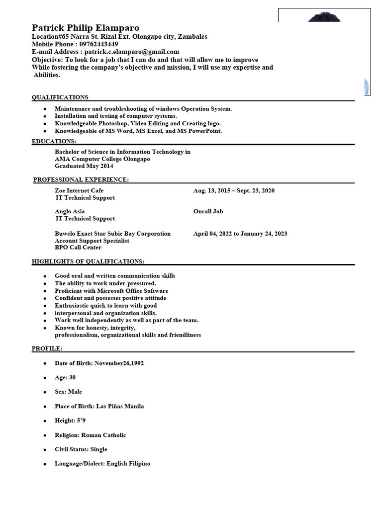 Patrick Philip Elamparo 2023 | PDF | Cisco Certifications | Computing