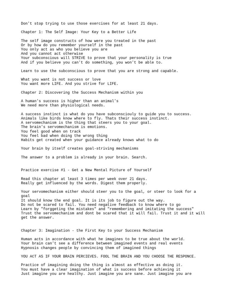 Unlocking Your Success Mindset | PDF | Thought | Hypnosis