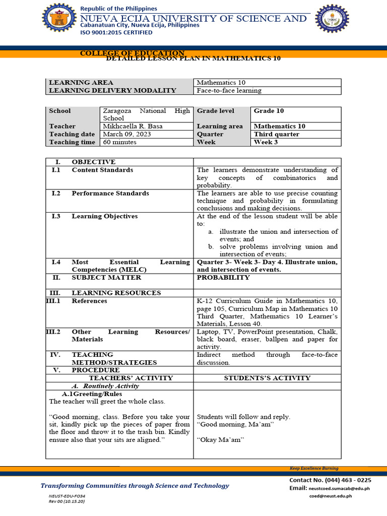 Final DLP 4 | PDF | Learning | Curriculum